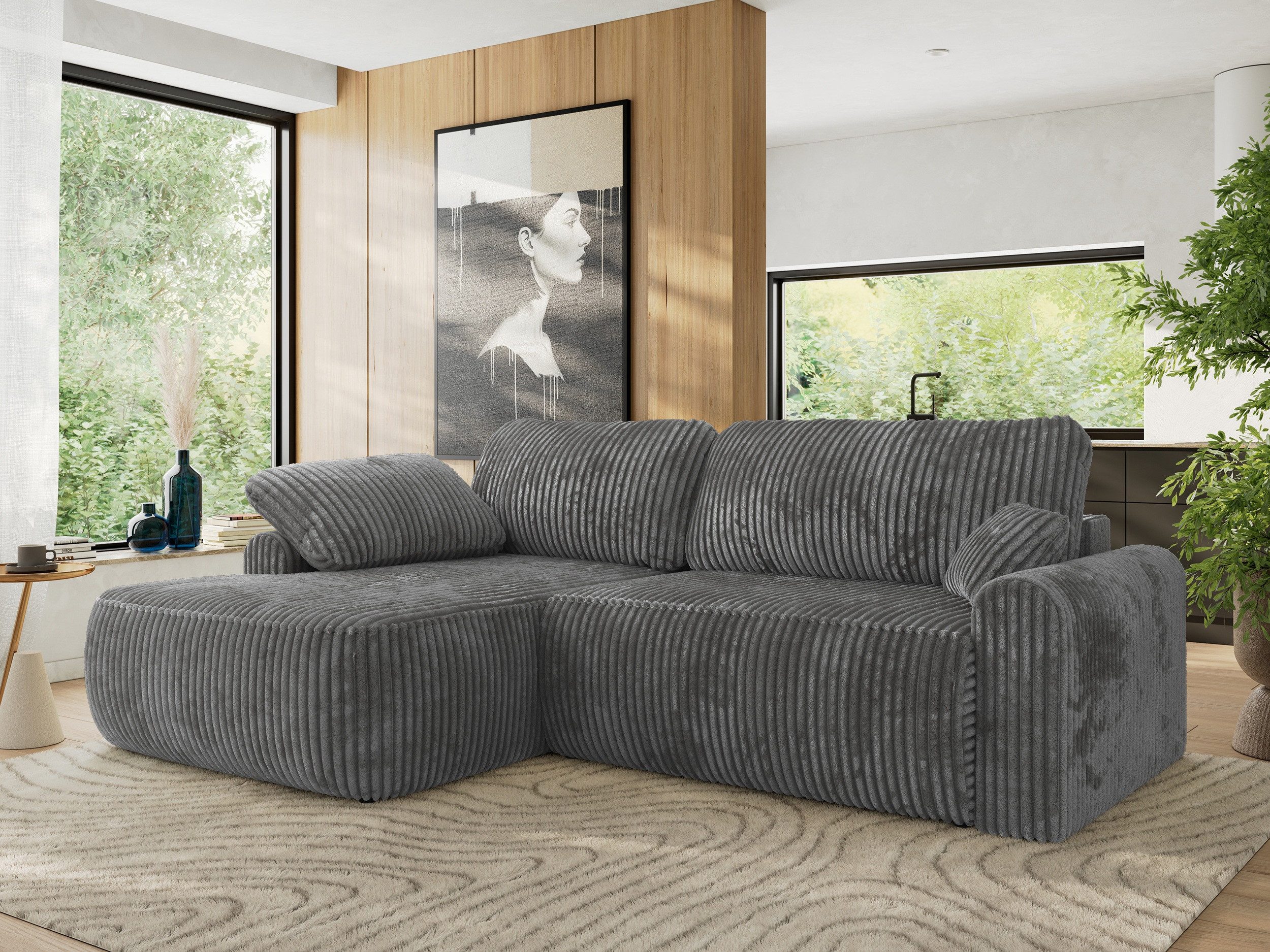 MKS MÖBEL Ecksofa CUBO L, Set, Gepolsterte Eckcouch, Wellenfedern, HR35-Schaum, L-form ...